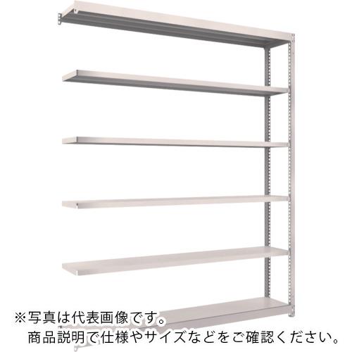 特長：ボルトを1本も使用していないボルトレス構造で、分解・組み立て作業が簡単。組立作業の時間を大幅に短縮できます。棚の段数変更が小刻みな25mmピッチで、自由に調整、変更ができます。高さ、奥行が同じであれば、増結することができます。また、支...