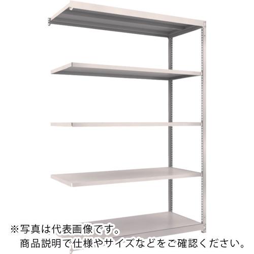 特長：ボルトを1本も使用していないボルトレス構造で、分解・組み立て作業が簡単。組立作業の時間を大幅に短縮できます。棚の段数変更が小刻みな25mmピッチで、自由に調整、変更ができます。高さ、奥行が同じであれば、増結することができます。また、支...