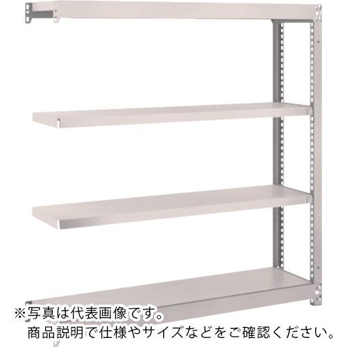 特長：ボルトを1本も使用していないボルトレス構造で、分解・組み立て作業が簡単。組立作業の時間を大幅に短縮できます。棚の段数変更が小刻みな25mmピッチで、自由に調整、変更ができます。高さ、奥行が同じであれば、増結することができます。また、支...