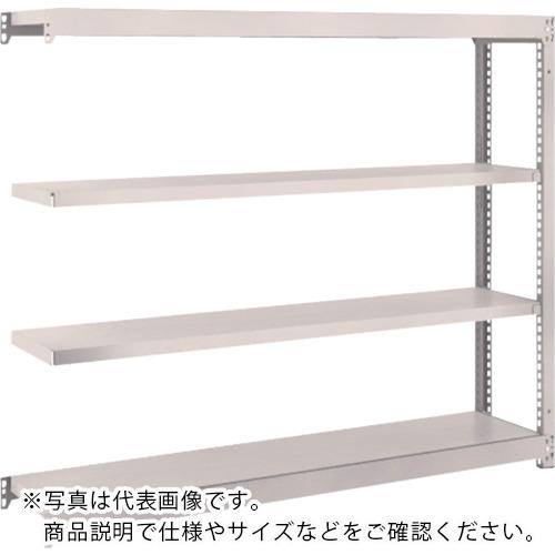 特長：ボルトを1本も使用していないボルトレス構造で、分解・組み立て作業が簡単。組立作業の時間を大幅に短縮できます。棚の段数変更が小刻みな25mmピッチで、自由に調整、変更ができます。高さ、奥行が同じであれば、増結することができます。また、支...