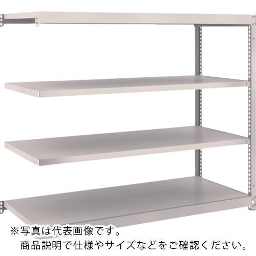 特長：ボルトを1本も使用していないボルトレス構造で、分解・組み立て作業が簡単。組立作業の時間を大幅に短縮できます。棚の段数変更が小刻みな25mmピッチで、自由に調整、変更ができます。高さ、奥行が同じであれば、増結することができます。また、支...