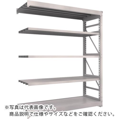 特長：主要構造部分をボルト止めにし、安全性を重視した堅牢な構造です。荷重、横からのねじれにも強いC型形状の支柱を採用しています。横材、斜材がブレース機能の役割を果たし、耐荷重・耐震性に優れています。棚板は50mmピッチで簡単に移動が可能です...