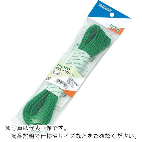 特長：水に浮き、濡れても硬くなりにくいため強度変化が少ないです。用途：屋外の柵用。防球・園芸ネットの補修。造園、ゴルフ場の区画整理。仕様：色：緑線径(mm)：6長さ(m)：10包装形態：袋入ロープの打ち方：3つ打材質／仕上：ポリエチレン（P...