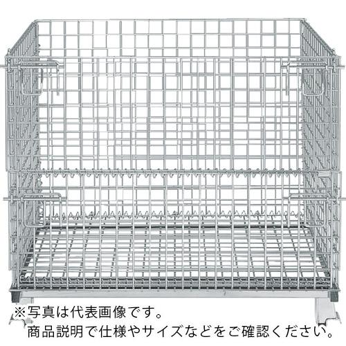 特長：SUS304のオールステンレス製なので、耐水性、防錆性に優れています。折りたたみが簡単で積み重ねができスペースも節約できます。用途：食品、薬品関連に。仕様：最大積載荷重(kg)：1000呼称寸法(mm)間口×奥行×高さ：1200×10...