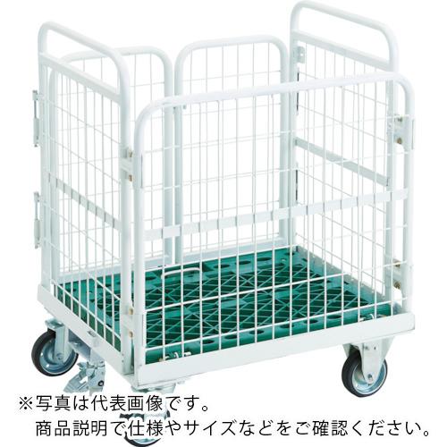 特長：観音扉付で物の出し入れが簡単にできます。樹脂底のため衛生的です。折りたたんで収納できます。ハンマーロック装着タイプです。仕様：均等荷重(kg)：250キャスター径(mm)：125外形寸法(mm)長さ：1131外形寸法(mm)幅：820...