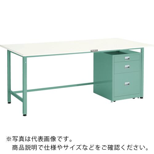特長：深さの異なる3段キャビネット付です。仕様：天板材質：ポリ化粧間口(mm)：1800奥行(mm)：900高さ(mm)：740脚部カラー：ホワイト(W)均等荷重(kg)：300カタログ表記品番：AE-1809UDC111(色記号)キャビネ...