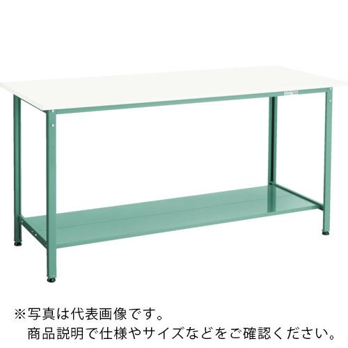 特長：下棚2枚付で広い保管スペースを確保できます。主要部が溶接構造のため、強度に優れています。仕様：天板材質：ポリ化粧間口(mm)：1800奥行(mm)：900高さ(mm)：900脚部カラー：ホワイト(W)アジャスターねじサイズ：M16×2...