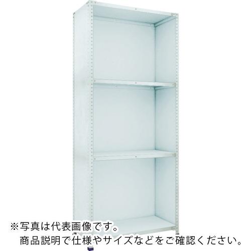 特長：開放棚の外側から背板・側板を取り付けるので、自在棚受けを使用できます。中棚は全て棚受けに棚板を置くだけの段替え簡単構造です。背板・側板付でも、中棚を自在に段替えできます。VOC（揮発性有機化合物）対応塗装です。低ホルムアルデヒド（F☆...