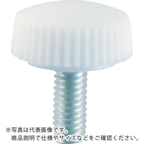 特長：手で締められるねじです。110℃の優れた耐熱性です。用途：照明器具、ディスプレイ器具、電気機器、一般機械、事務用機器等。仕様：頭部径(mm)：14色：白色呼び径d：M5呼び径L：15.5ねじピッチ(mm)：0.8パッケージ：ボルトンパ...