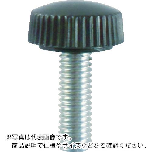特長：手で締められるねじです。110℃の優れた耐熱性です。用途：照明器具、ディスプレイ器具、電気機器、一般機械、事務用機器等。仕様：頭部径(mm)：14色：黒色呼び径d：M4呼び径L：14.5ねじピッチ(mm)：0.7パッケージ：ボルトンパ...
