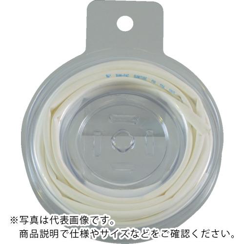 特長：1袋2m入りの使いきりサイズです。用途：電線接続部、パーツ類の絶縁、保護はもとよりパイプの防食など多くの用途に応用が可能です。仕様：色：白収縮後肉厚(mm)：0.56収縮前内径(mm)：8.4±0.4収縮後内径(mm)：4長さ(m)：...