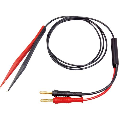 特長：チップ部品専用のプローブです。仕様：コード長さ(cm)：1.2m耐電圧(V)：AC30V/DC70V最大電流：3Aプローブ全長(mm)：120開き幅(mm)：11〜8