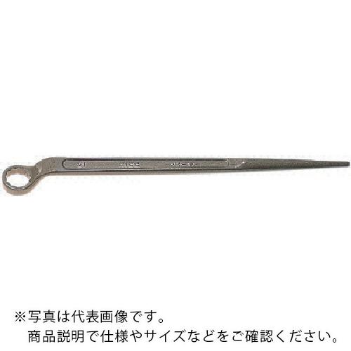 特長：ハンドル先端を細くした、鉄骨の穴あわせに便利なシノ付です。用途：六角ボルト・ナット等の締付けに。仕様：全長(mm)：335対辺寸法(mm)：19呼び寸法：19