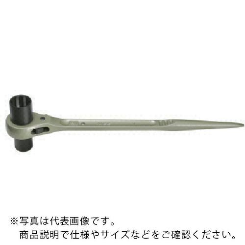 特長：ソケットは両側ロングサイズでC型鋼・H型鋼など深いところの作業が可能です。用途：六角ボルト・ナットなどの締め付けけに。仕様：対辺寸法(mm)：10×12ソケット長さ(mm)：27×27