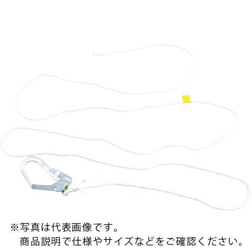特長：介錯ロープの使用時に3m離れられるように黄色のテープで目印を付けています。広口フックとロープはアイスプライスで接合しています。フックとロープはアイスプライス加工で接合しています。用途：玉掛作業時の介錯ロープとして。誘導、補助ロープとし...