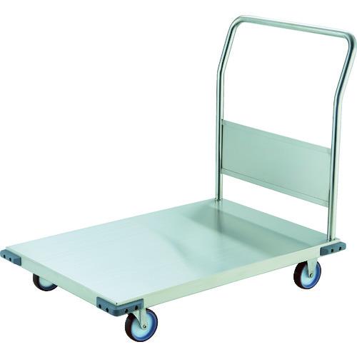 特長：荷台にしっかりと補強の入った、板厚1.5tの頑強な溶接式のSUS304製台車です。キャスターもSUS金具ですので、食品工場やクリーンルームで使用できます。用途：食品工場、研究所など。仕様：均等荷重(kg)：200長さ(mm)：900幅...