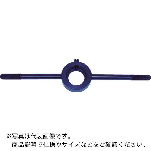 特長：丸ダイス用一文字タイプハンドルです。ハンドルと枠、全てが鉄製になりますので、亜鉛ダイカスト製より強度があり丈夫です。用途：ダイス立て用。仕様：適合ダイス外径寸法(mm)：25全長(mm)：190材質／仕上：鉄（FCD45）注意：提供不...