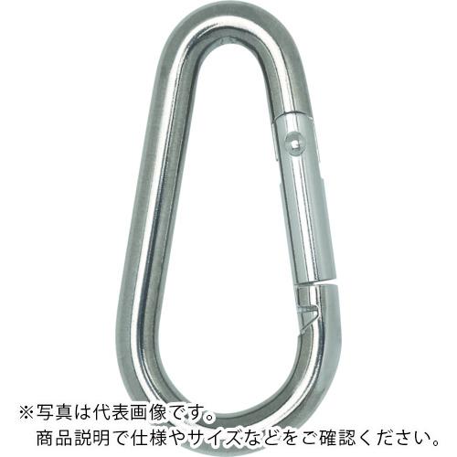 特長：国内製造の高品質なカラビナです。手作業で最終調整をしているので、滑らかな開閉を実現しています。素手にも優しい滑らかなバレル研磨仕上げです。アルミ合金製に比べて耐摩耗性に優れています。用途：チェーン・ワイヤ・ロープなどの連結用フックとし...