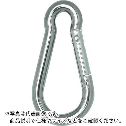 特長：国内製造の高品質なカラビナです。手作業で最終調整をしているので、滑らかな開閉を実現しています。素手にも優しい滑らかなバレル研磨仕上げです。アルミ合金製に比べて耐摩耗性に優れています。用途：チェーン・ワイヤ・ロープなどの連結用フックとし...