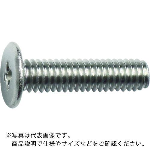 特長：頭部の高さが薄いため取付面をフラットにできます。皿モミができないところや厚みが邪魔になる箇所に適しています。仕様：寸法(mm)d：M5寸法(mm)L：10頭部径(mm)：9.0頭部厚さ(mm)：1.0適合ドライバー：2十字穴番号：2強...