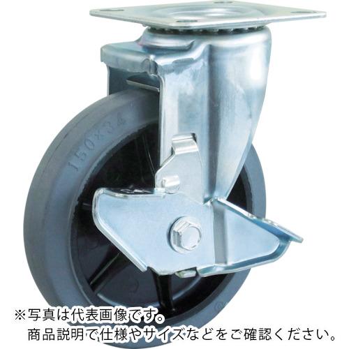 特長：車輪にエラストマー(キャスター径50〜75mm)、グレーゴム(キャスター径100〜150mm)を使用しているので床面への走行痕が発生しにくくなっています。走行性、耐荷重性を備えた標準的な軽・中量荷重用キャスターです。運搬台車やロールボ...