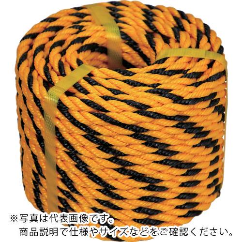 特長：工事現場などにおいて、安全標識、または区画整理用として使用できる、廉価版の黒黄色の2色のトラロープです。用途：立入禁止・危険区域の表示。仕様：色：黄/黒線径(mm)：9.0長さ(m)：30包装形態：バンド掛巻材質／仕上：ポリエチレン（...
