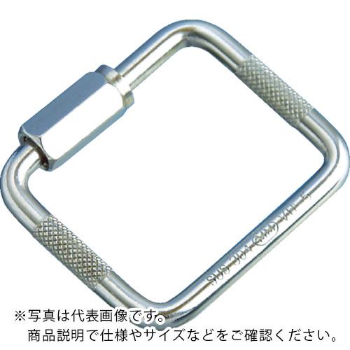 特長：ナットを回すだけで簡単に開閉出来ます。直線部分に幅のあるベルトを接続出来ます。用途：ゴムや繊維等のベルト状の平たい物との連結金具として、また端末の金具のジョイントに。仕様：使用荷重(kN)：0.78D(mm)：8L(mm)：61S(m...