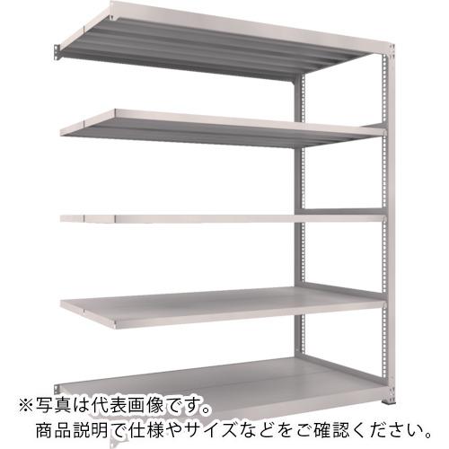 特長：ボルトを1本も使用していないボルトレス構造で、分解・組み立て作業が簡単で、作業時間を大幅に短縮できます。棚の段変更が、25mmピッチで、自由に調整、変更ができます。高さ、奥行が同じであれば、増結することができます。また、支柱を兼用する...