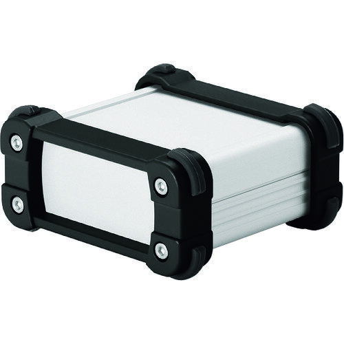 特長：上下カバー内部が無処理で、導電性ガスケットを使用したEMCシールド効果のあるケースです。コーナーがシリコンゴム製のガード付で、デザインと耐衝撃性に優れています。仕様：色：シルバー/ブラック高さ(mm)：64縦(mm)：100横(mm)...