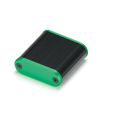 特長：デジタルオーディオアンプ、通信機器、ハンディータイプ測定器他、手で持ち運びする機器に最適です。用途：本体フレーム内部に基板差込溝が付いており、基板をスライドさせ入れ込む事が出来ます。仕様：色：ブラック/グリーン高さ(mm)：30縦(m...