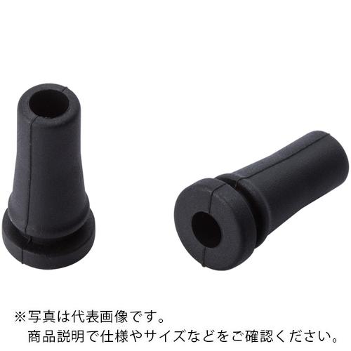 特長：電線を曲げ等から保護するコードブッシュです。仕様：色：ブラック電線形状:丸型 適合電線サイズ:φ3.5 取付穴径(φ):5.6〜5.8適合板厚(mm)：1.5〜2.0材質／仕上：シリコンゴム　●メーカー取寄商品について 本商品はメーカ...