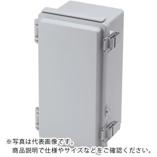特長：保護等級IP65の防水・防塵プラボックスです。FA・制御/電設工事用など様々な分野で使用可能な汎用プラボックスです。BCPCシリーズは全46サイズのライトグレー色で、耐熱性・難燃性に優れたポリカーボネート製です。仕様：IP65開閉式R...