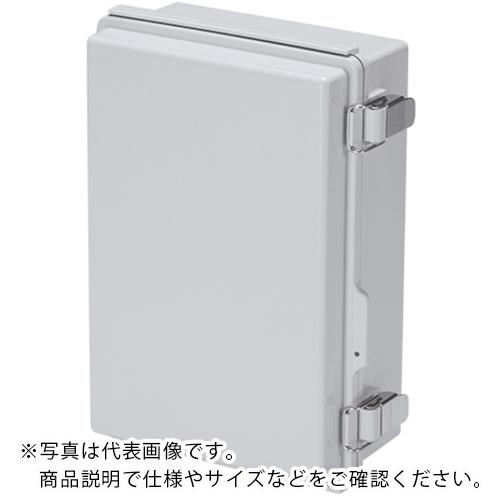 特長：保護等級IP65の防水・防塵プラボックスです。FA・制御/電設工事用など様々な分野で使用可能な汎用プラボックスです。BCPCシリーズは全46サイズのライトグレー色で、耐熱性・難燃性に優れたポリカーボネート製です。仕様：IP65開閉式R...