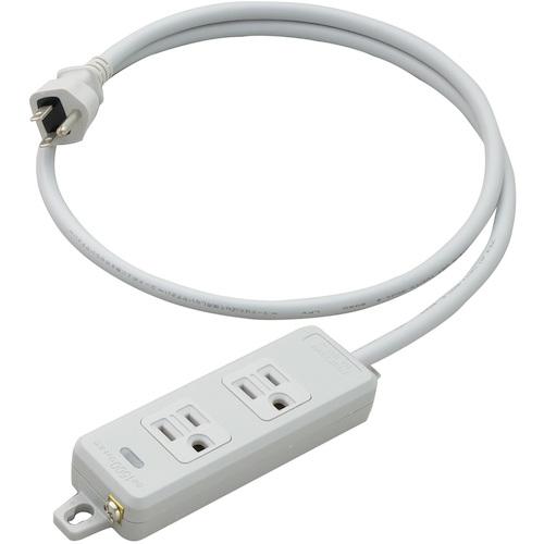 特長：接地2Pプラグは、耐トラッキングプラグ付です。パイロットランプ・マグネット付です。用途：設備工事用。仕様：コンセント数：2定格電圧(V)：125定格電流(A)：15プラグ形状：耐トラッキング接地プラグ付品名：横形OA用接地タップ2コ口...