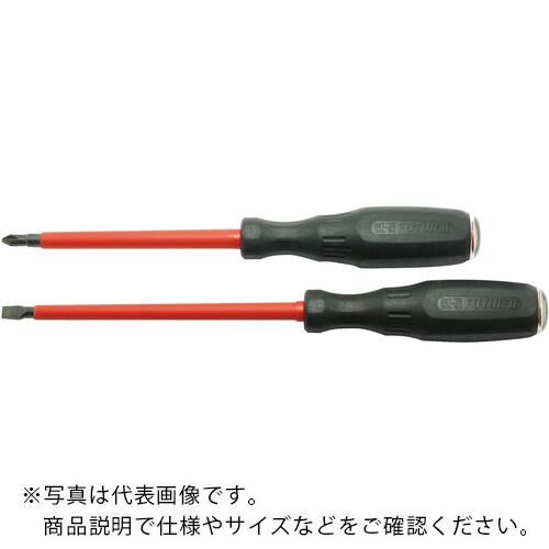 特長：絶縁工具プラスドライバーです。仕様：刃先：PH2軸長(mm)：100全長(mm)：205　●代表画像について 商品によっては、代表画像を使用している場合がございます。 商品のカラー、サイズなどが異なる商品をイメージ画像として 使用させ...