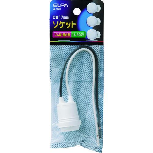 特長：屋内照明や看板・装飾用などに適したソケットです。電球は20W以下のものをご使用ください。用途：屋内照明や看板・装飾用などに。仕様：幅(mm)：27電源(V)：300消費電力(W)：20色：白黒口金：E17ゴムソケットE17定格：300...