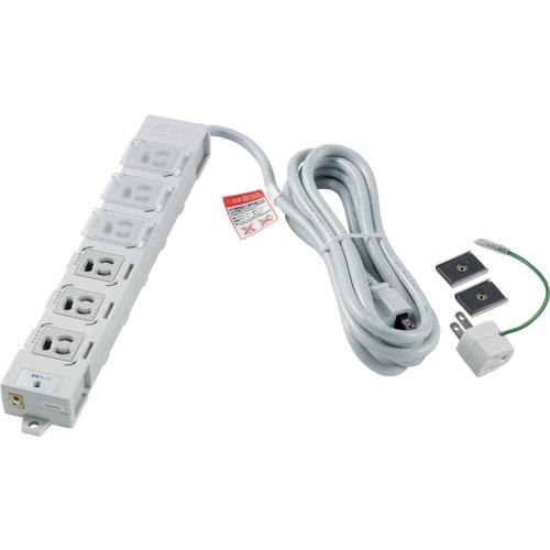 特長：専用カバー付で使用していない差込口へのホコリの侵入を防ぎます。マグネットは3面に取り付けできるのでコードの引き回しもスッキリ。プラグ抜け止めで不意の力によるプラグ抜けが無く、コンピューターなどの　データをしっかりガードします。アース対...