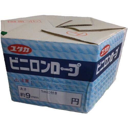 特長：手触りが良く扱いやすい、耐候性、耐久性に優れた強度の強いロープです。緑の糸印が約1m間隔に入っています。箱入りの為、ロープが汚れません。用途：各種作業、結束、固定、引張に。建築、土木、グランド測定など。仕様：色：白線径(mm)：9長さ...