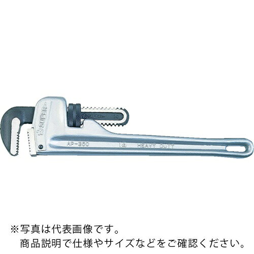 特長：アルミ合金製により軽量かつ耐久性を強化しました。本体はJIS強力級相当です。歯の交換が可能です。用途：ガス・水道管（白管）などの締め付け、解体作業に。仕様：くわえられる管呼び寸法：25〜100Aくわえられる管外径(mm)：38〜125...