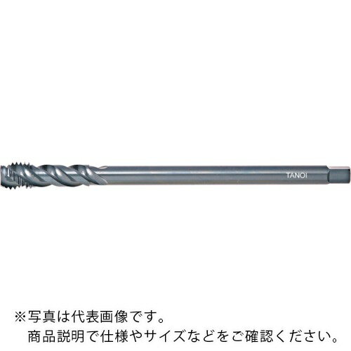 特長：Tスパイラルタップのロングサイズです。仕様：精度：GT6精度表記：GT6呼び寸法：M6ピッチ(mm)：1ねじ長さ(mm)：7全長(mm)：120シャンク径(mm)：6シャンク四角部(mm)：4.5食い付山数：2.5表面処理：HOMO処...