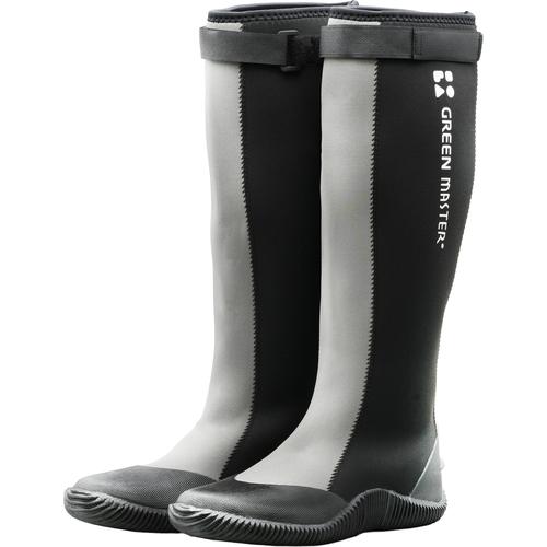 特長：オシャレで軽く、伸縮性のよい長靴です。防水加工により、濡れた足場でも安心してご使用いただけます。独自開発のグリップ底により、足場に跡が残りにくく、高いグリップ力を発揮します。柔らかく脱ぎ履きのしやすいフィット感のある長靴です。傷みやす...