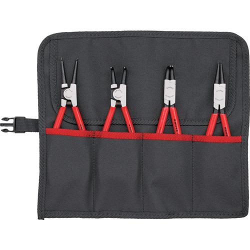 特長：使用頻度の高い軸用・穴用精密スナップリングプライヤーの4本セットです。ツールロールは耐久性に優れたポリエステル製です。用途：仕様：セット内容(点)：4セット内容：4411-J2、 4421-J21、 4611-A2、 4621-A21...