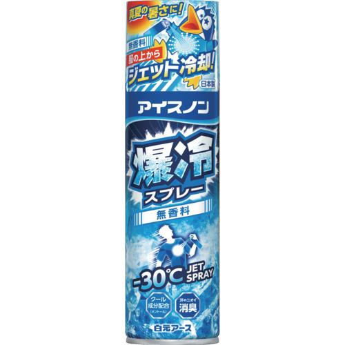特長：服の上からスプレーするだけで、−30℃以下のジェット冷気が暑さでほてった体を瞬間に冷却します。服についた汗にニオイを消臭します。クール成分（メントール）配合。無香料。用途：熱中対策に。仕様：容量(ml)：330横(mm)：60縦(mm...