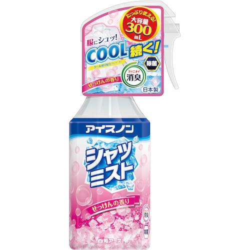 特長：衣類にスプレーするだけで爽やかな冷涼感を味わえます用途：衣類用冷感スプレー仕様：容量(ml)：300ハンドスプレータイプ香り：せっけん材質／仕上：成分：エタノール、l-メントール、緑茶エキス、除菌剤、香料　●代表画像について 商品によ...