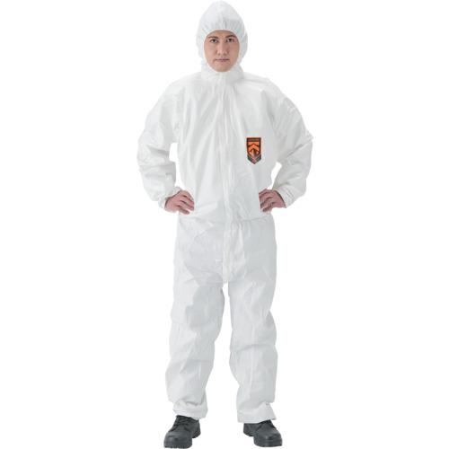 特長：油やペンキ、薬液が浸透しないバリア性のある不織布製ツナギ服です。強度があり、液体バリア性に優れたポリプロピレン不織布と、通気性がありバリア性が高いポリエチレンフィルムの2層構造です。用途：ボイラー室や機械室など、汚れやすい場所の点検に...