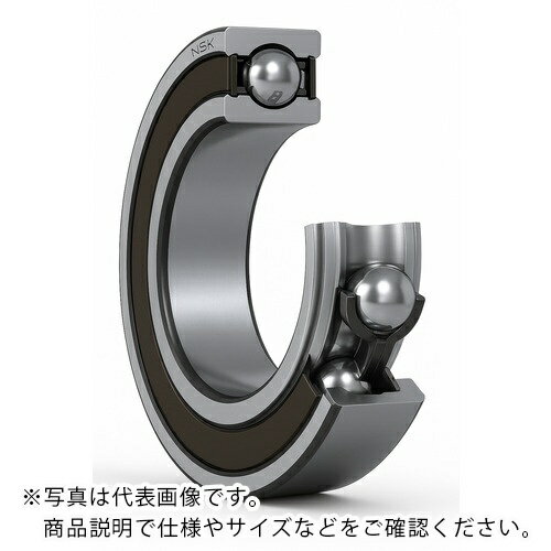 特長：摩擦トルクが小さく、高速回転する部分や低騒音・低振動が要求される用途に最も適しています。内部への異物侵入や封入されている潤滑剤の漏れを抑制するためゴムシールが装着されています。ZZタイプに比べ密封性や防じん性に優れています。用途：摩擦...