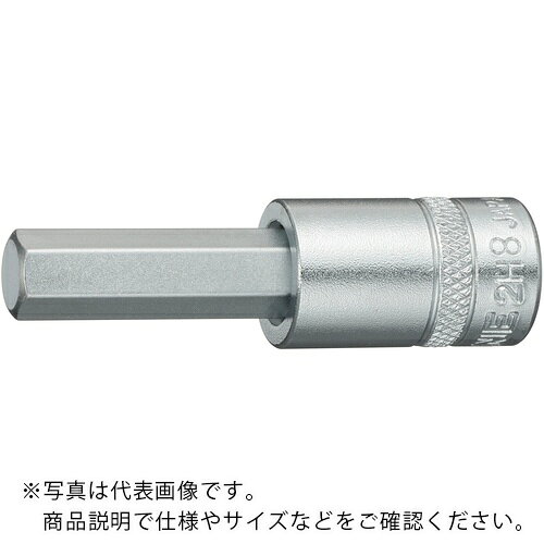 特長：ラチェットハンドルに差し込んで使用することにより、締め付けが素早く行えます。仕様：差込角(mm)：6.35対辺寸法(mm)：8ビット長さ(mm)：27全長(mm)：53材質／仕上：構造用鋼　●代表画像について 商品によっては、代表画像...