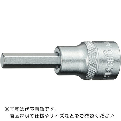 特長：ラチェットハンドルに差し込んで使用することにより、締め付けが素早く行えます。仕様：差込角(mm)：9.5対辺寸法(mm)：6ビット長さ(mm)：25全長(mm)：52対辺(mm)：6材質／仕上：構造用鋼　●代表画像について 商品によっ...