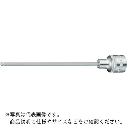 特長：角度を付けて使用するボールポイントタイプは仮締めに便利です。全長が長いロングタイプのため、奥まった場所の締め付けに便利です。仕様：差込角(mm)：9.5対辺寸法(mm)：3ビット長さ(mm)：98全長(mm)：125対辺(mm)：3材...