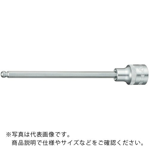 特長：角度を付けて使用するボールポイントタイプは仮締めに便利です。全長が長いロングタイプのため、奥まった場所の締め付けに便利です。仕様：差込角(mm)：9.5対辺寸法(mm)：5ビット長さ(mm)：98全長(mm)：125対辺(mm)：5材...